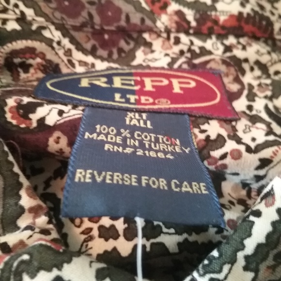 Repp | Shirts | Repp Big Tall Button Down Dress Shirt Mens Xlt | Poshmark
